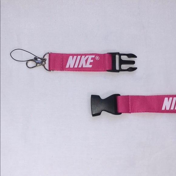 Nike | Accessories | New Nike Pink And White Lanyard Id Badge Keychain ...